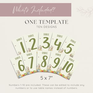 Locally Grown Table Number Templates for Your Farmers Market Theme ...