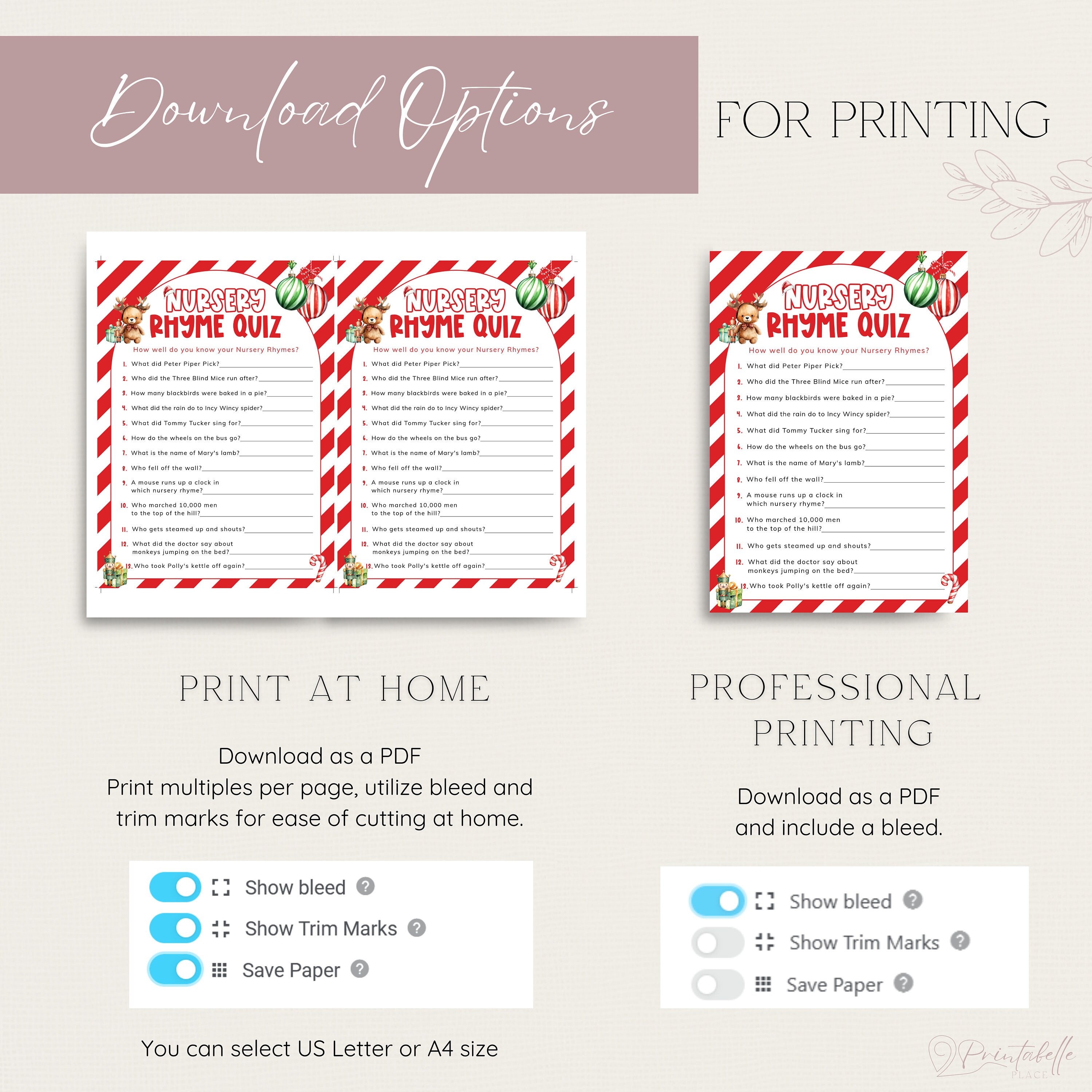 Merry Little Nursery Rhyme Quiz, Christmas Childrens Books Trivia ...