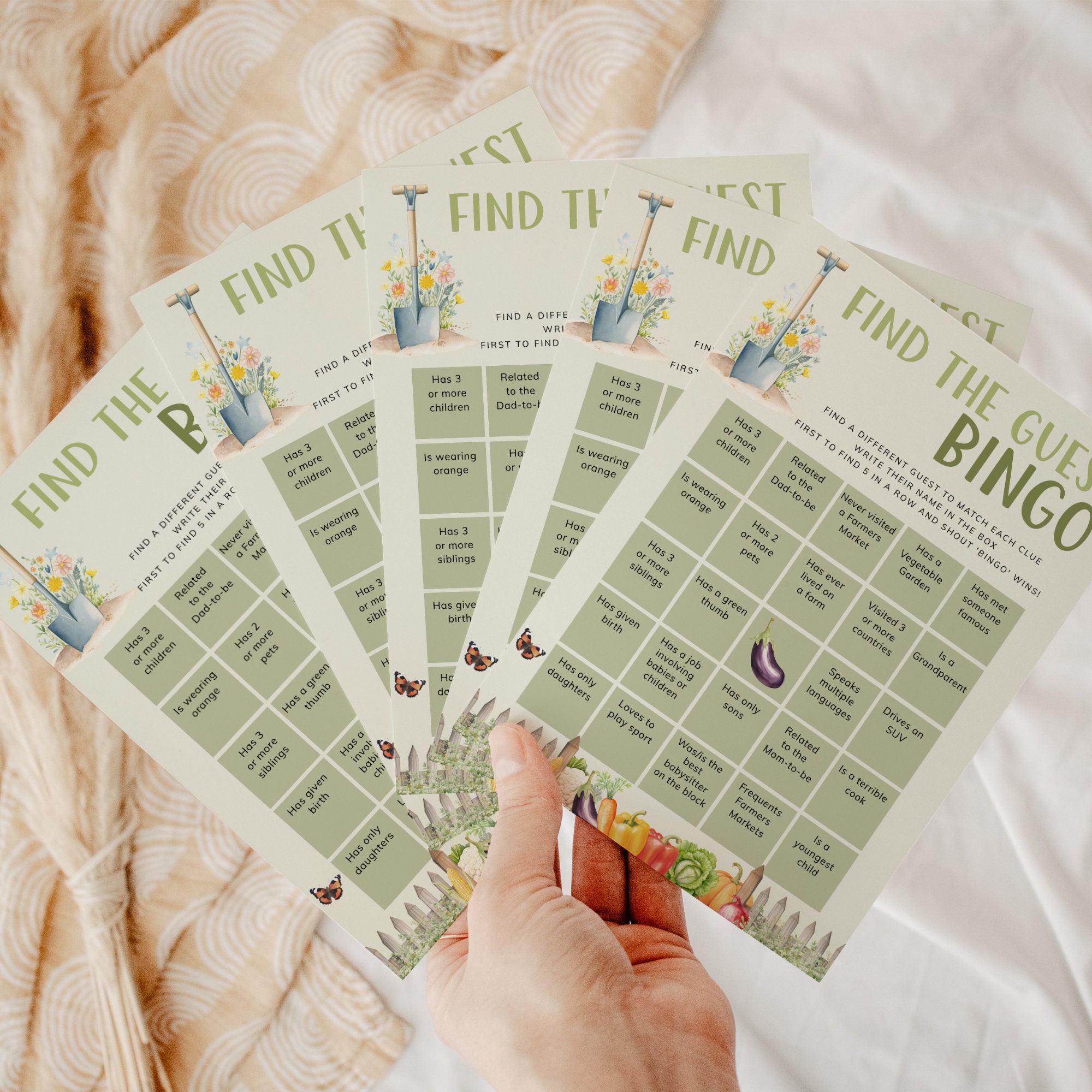 Locally Grown Find the Guest Human Bingo Card Template for Your Sage ...