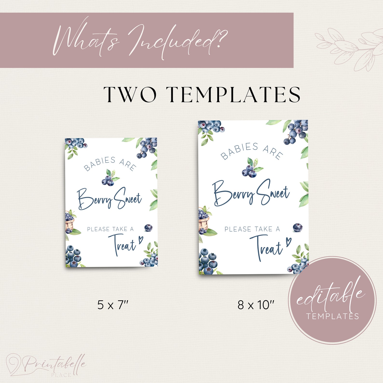 Blueberry Baby Shower Favor Sign, Babies Are Berry Sweet Dessert Table ...