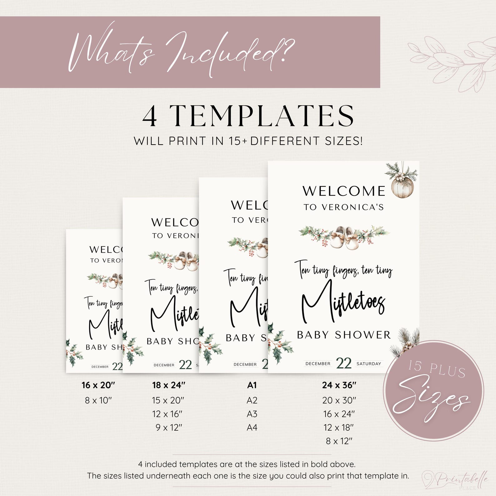 Scandi Christmas Baby Shower Welcome Sign, Christmas Sentiment Poster ...