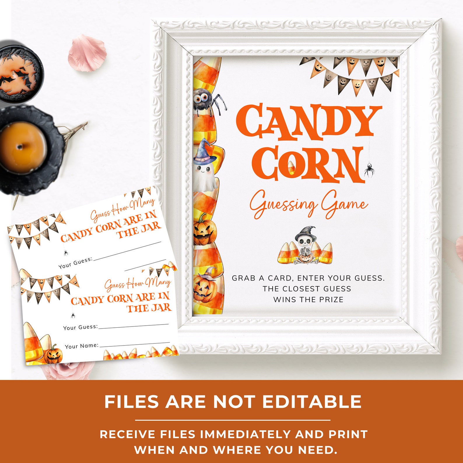 Candy Corn Guessing Game, How Many Candy Corn Are in the Jar, Halloween ...