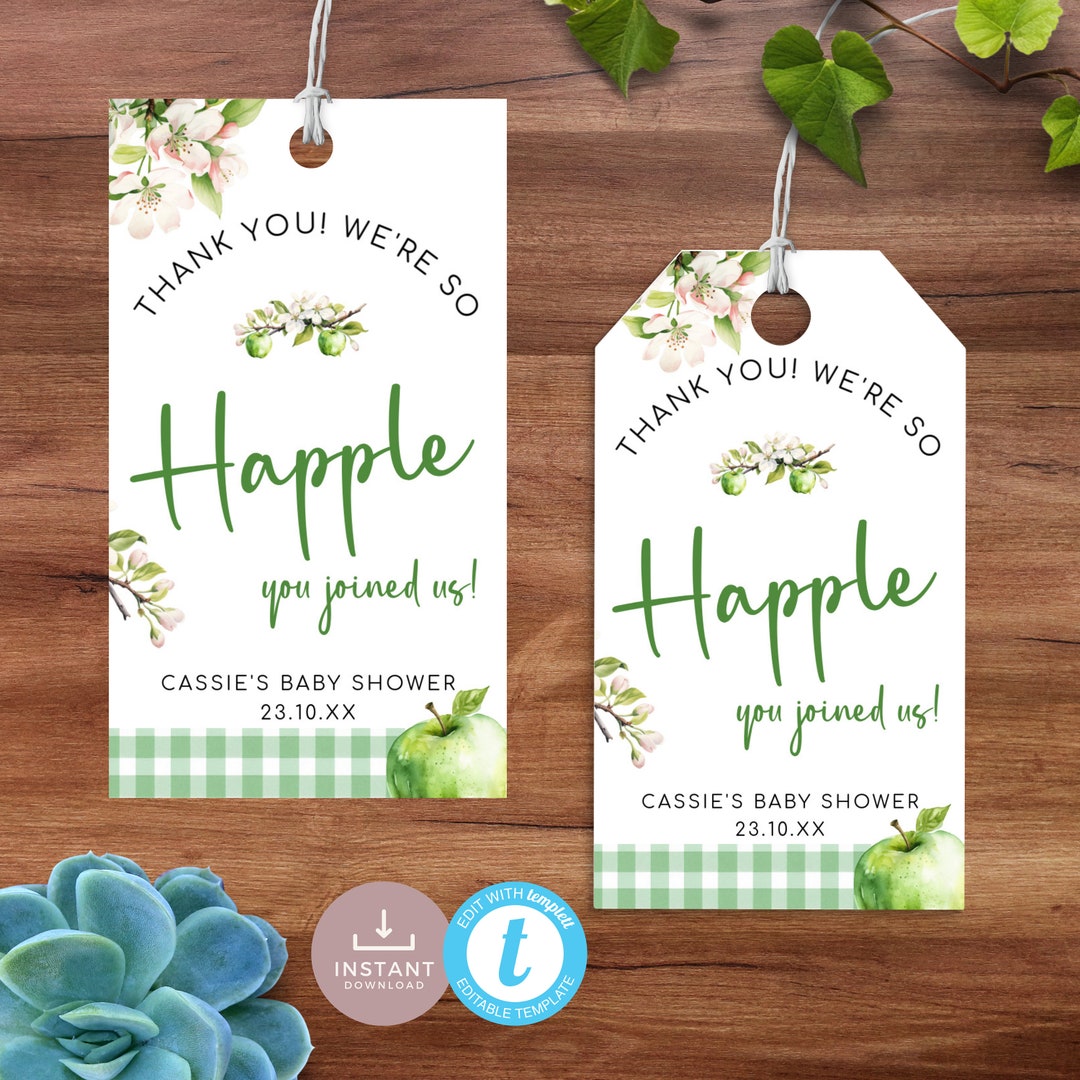 Apple Favor Tag Template, Apple of My Eye Favour Labels, Fall Fruit ...