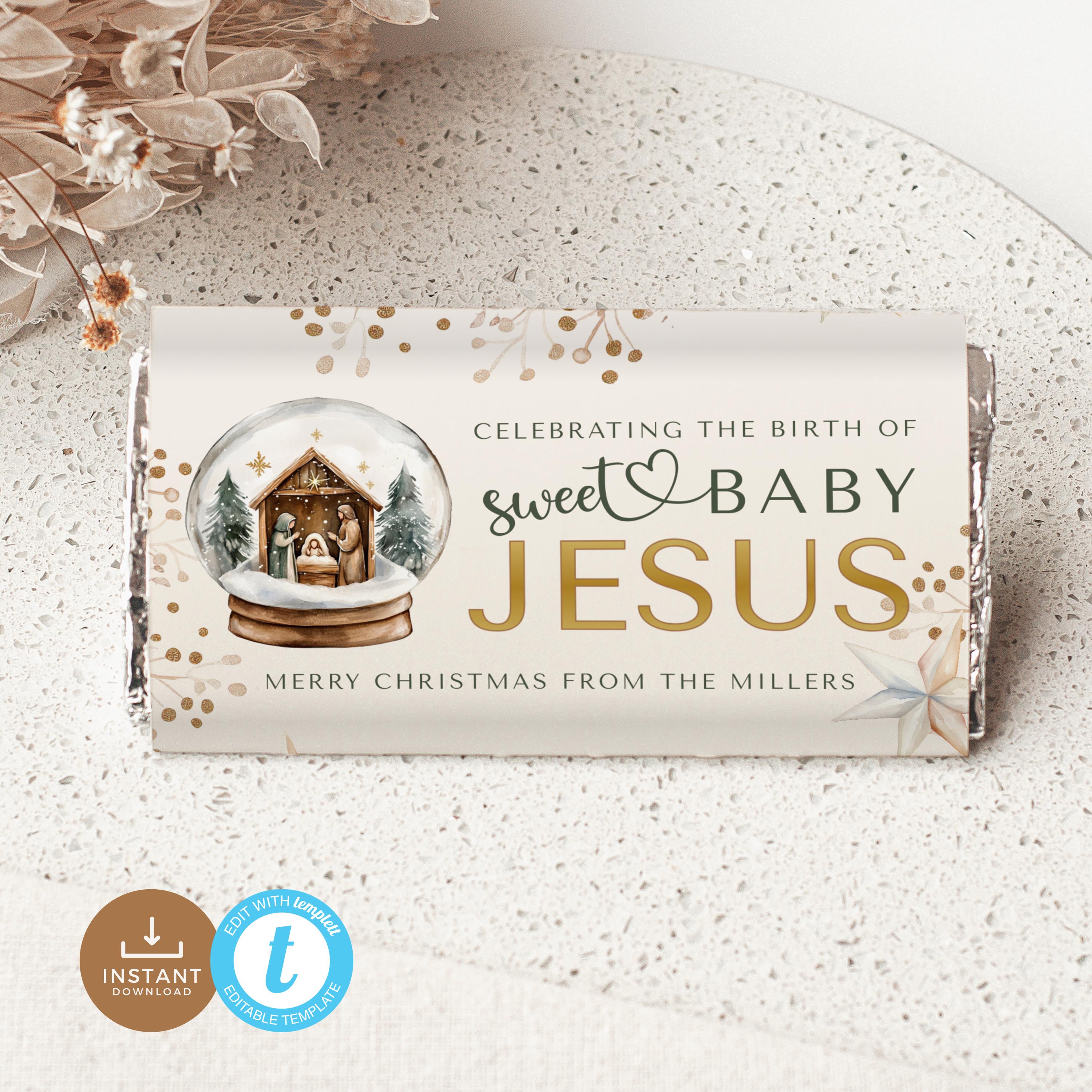Christmas Candy Bar Wrappers Nativity, Religious Chocolate Bar Wrap ...
