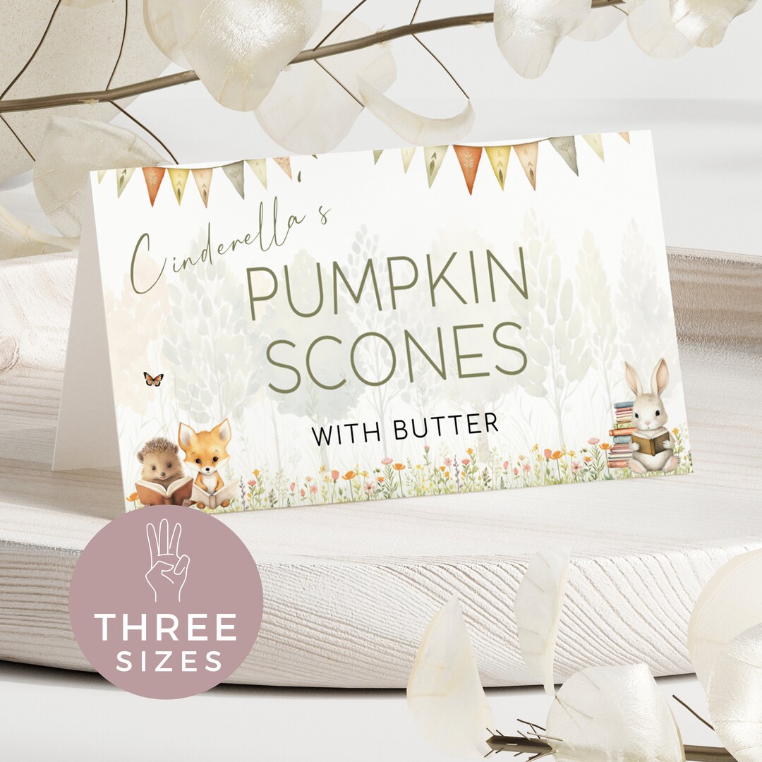 Storybook Baby Shower Buffet Card, A New Chapter is About to Begin ...