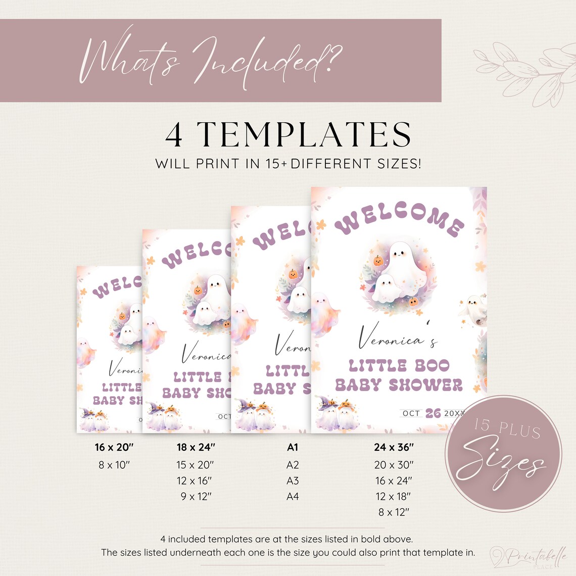 A Little Boo is Almost Due Welcome Sign, Halloween Baby Shower Poster ...