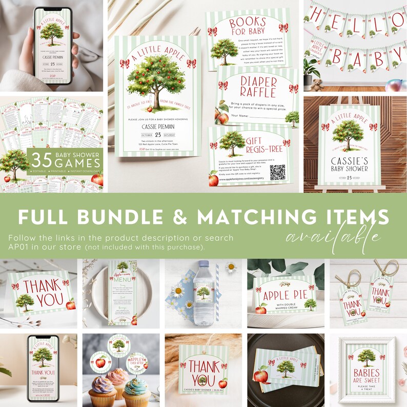 Apple Themed Menu Card Template, Country Style Food and Drinks List ...