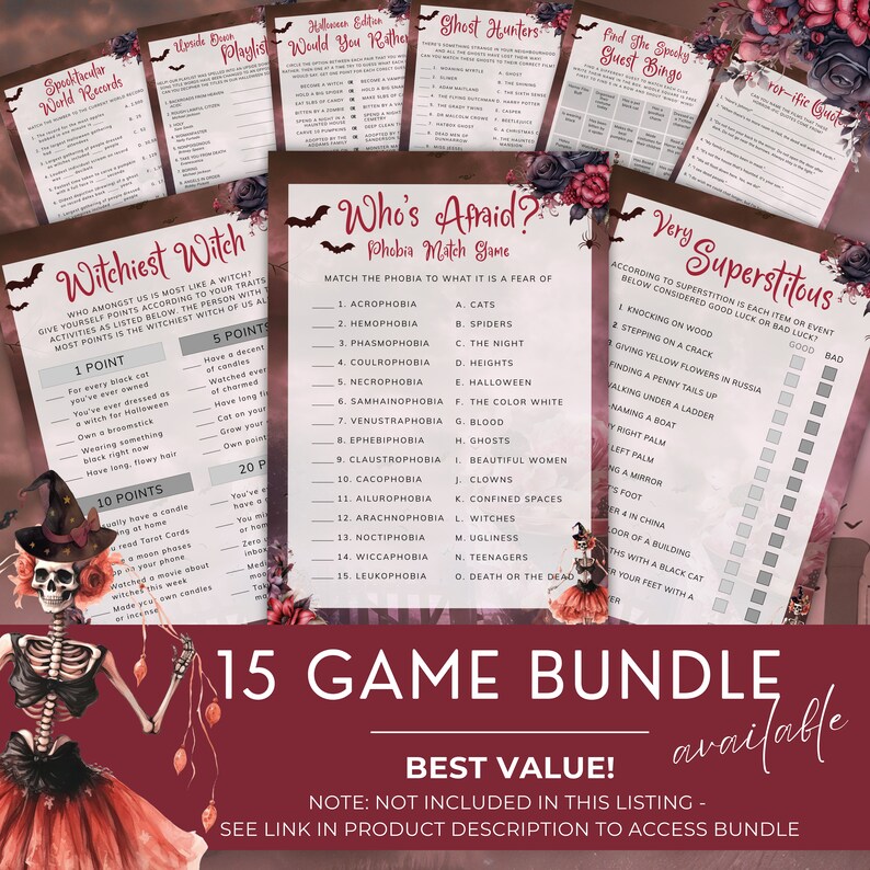 Halloween Trivia Game Printable, Witchy General Knowledge Quiz, Gothic ...