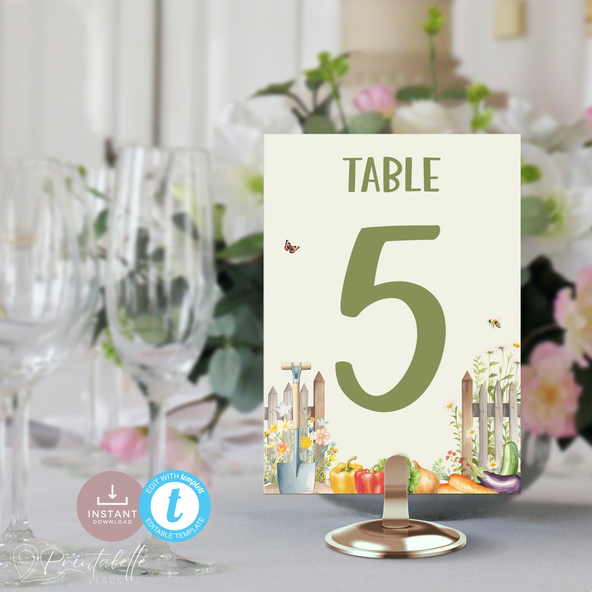 Locally Grown Table Number Templates for Your Farmers Market Theme ...