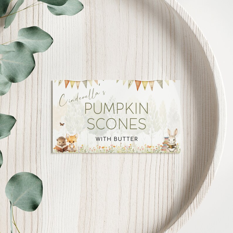 Storybook Baby Shower Buffet Card, A New Chapter is About to Begin ...