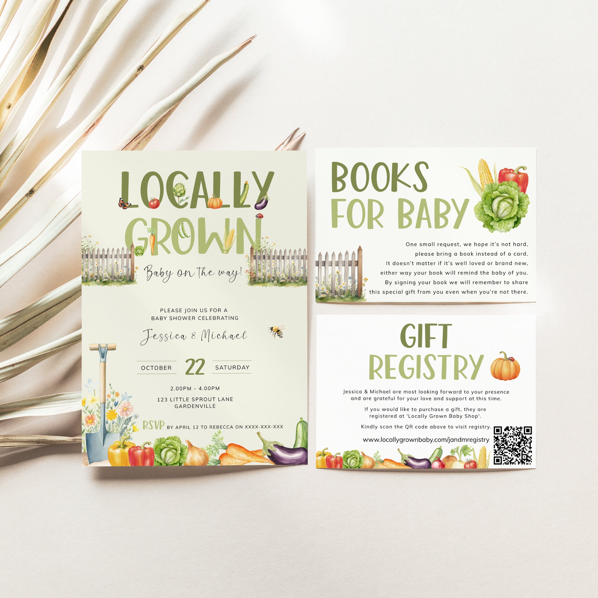 Farmers Market Baby Shower Invitation Bundle for Your Locally Grown ...