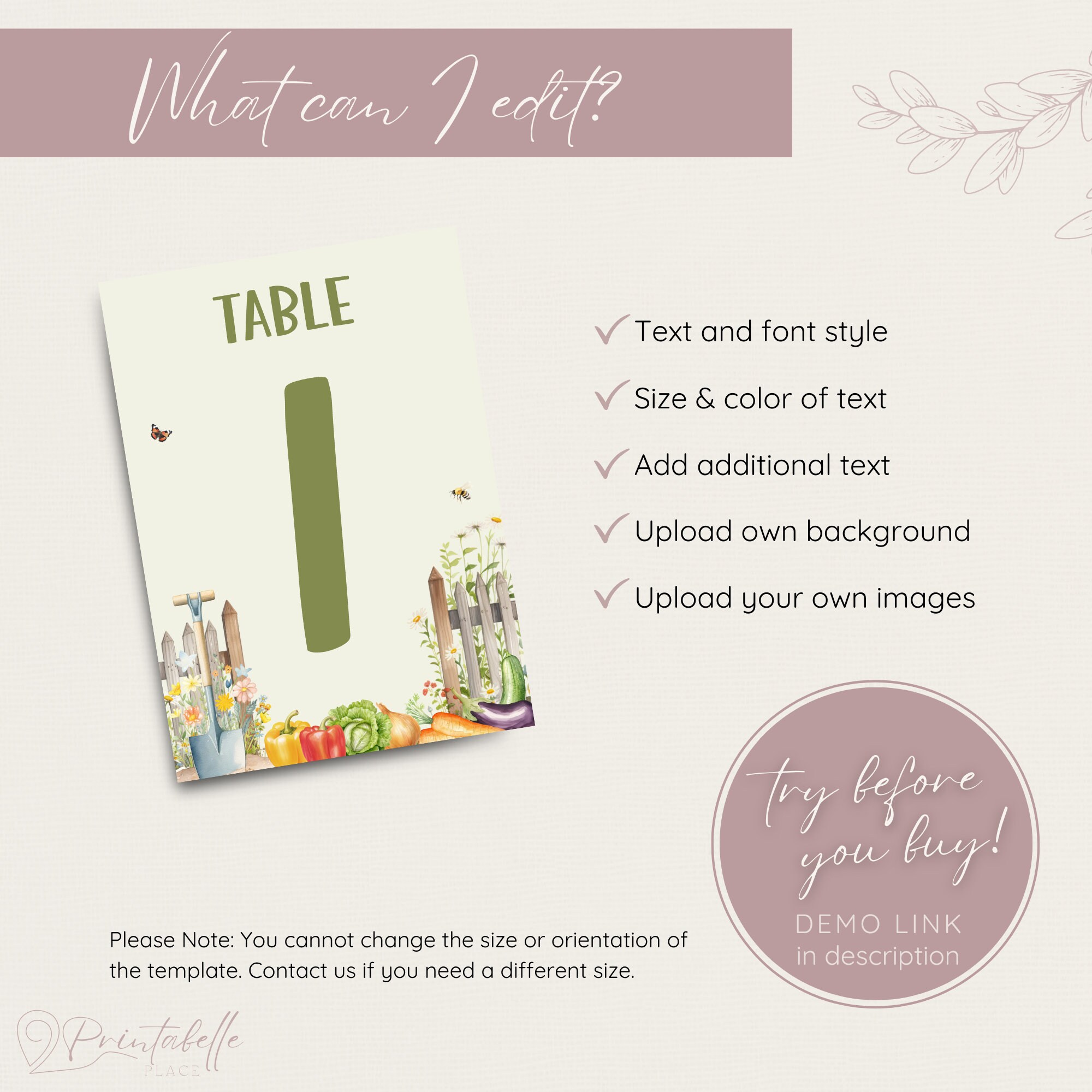 Locally Grown Table Number Templates for Your Farmers Market Theme ...