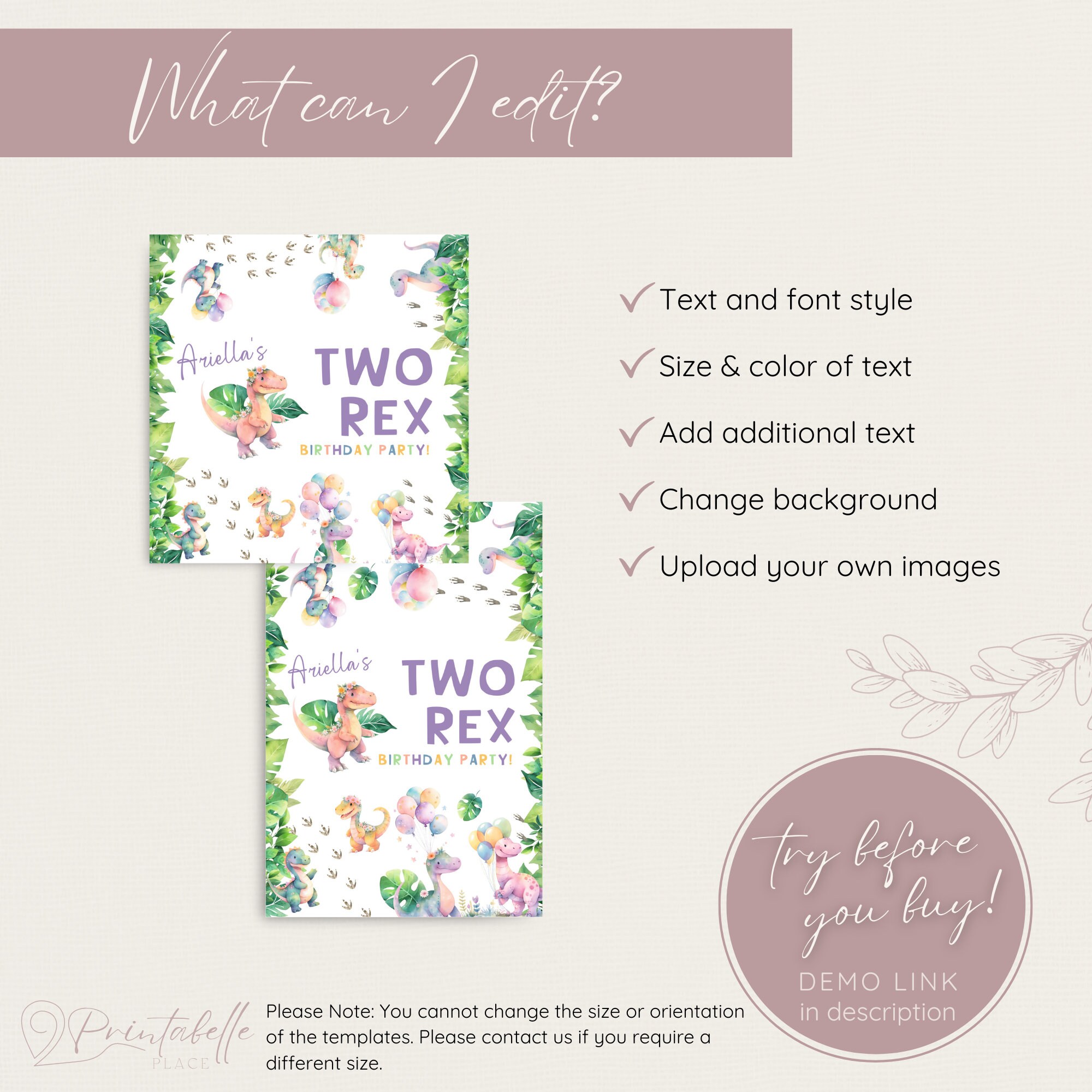 Two Rex Chocolate Wrapper Template, Pastel Dinosaur Birthday Party ...