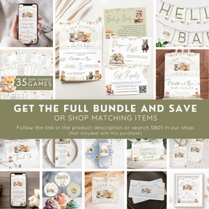 Storybook Baby Shower Buffet Card, A New Chapter is About to Begin ...