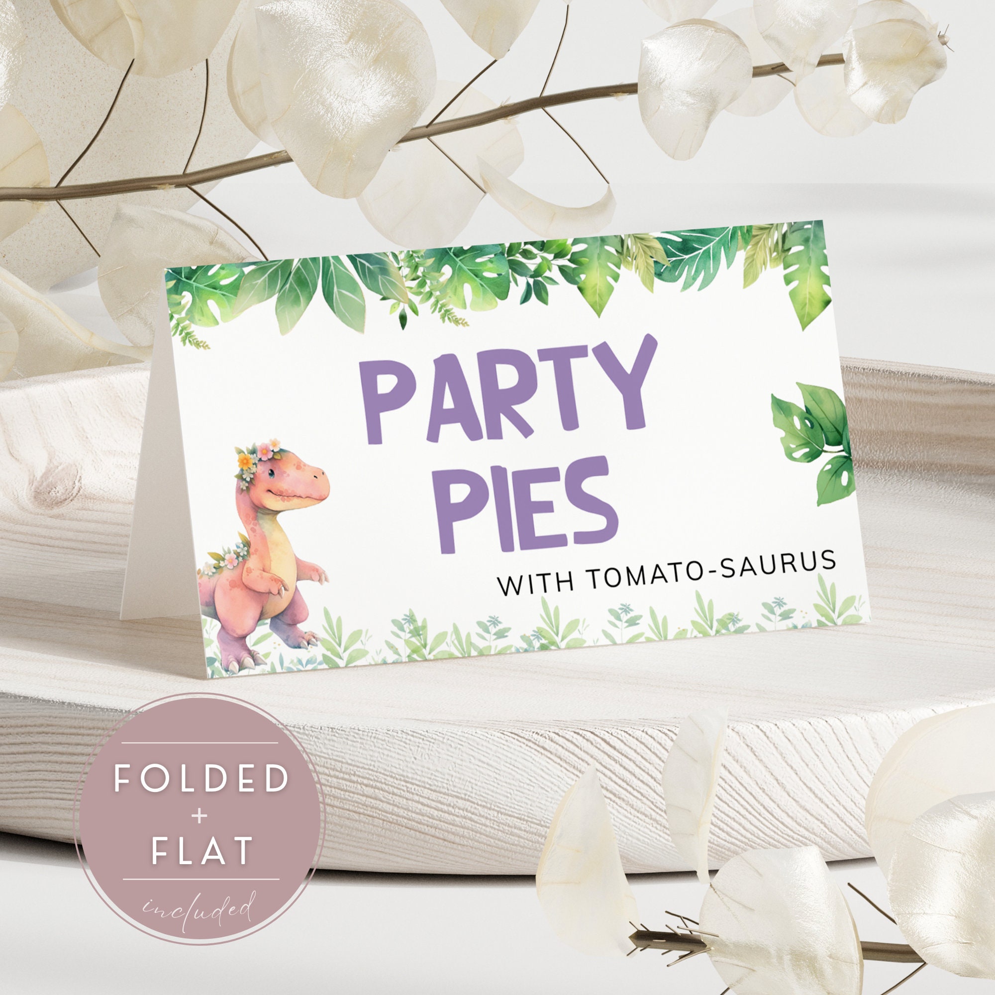 Dinosaur Birthday Party Food Labels, Pastel Dino Buffet Cards Tent ...