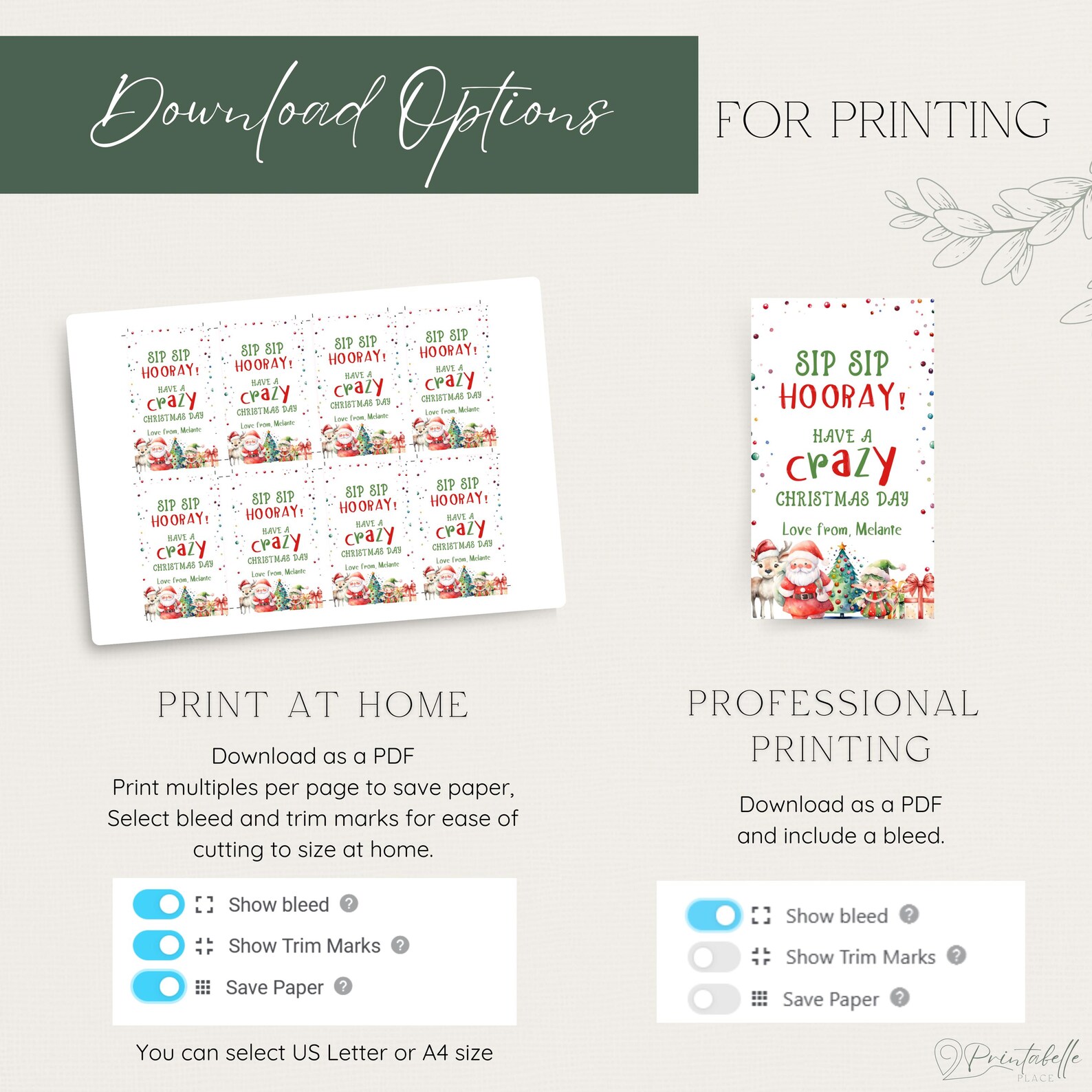 Crazy Straw Christmas Tag, Christmas Straw Gift Tag, Sip Sip Hooray ...