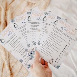 Snowflake or Baby Shower Game, Winter True or False Quiz, Trivia With ...