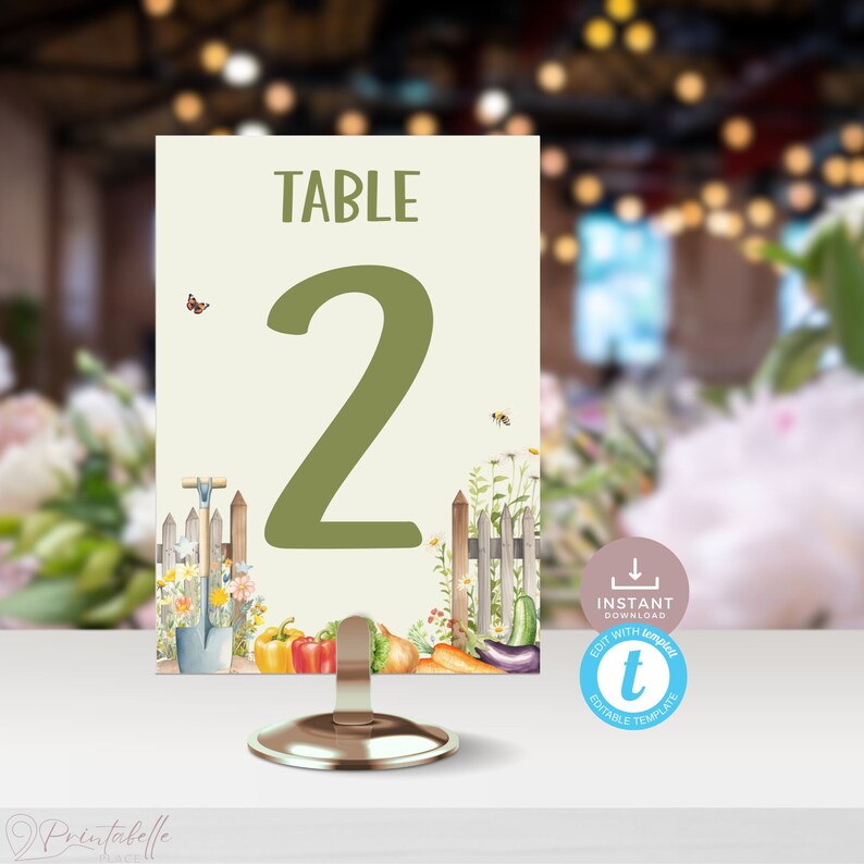 Locally Grown Table Number Templates for Your Farmers Market Theme ...