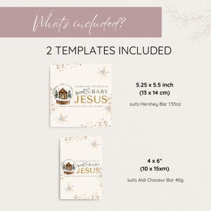 Christmas Candy Bar Wrappers Nativity, Religious Chocolate Bar Wrap ...