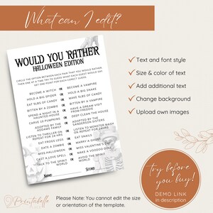 Halloween Themed Would You Rather Game, Spooky This or That Activity ...