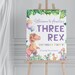 Three Rex Welcome Sign Featuring Peach T-rex Tyrannosaurus and Pastel ...