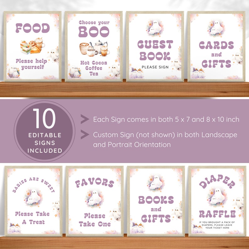 A Little Boo is Almost Due Baby Shower Bundle, Halloween Themed Pack ...