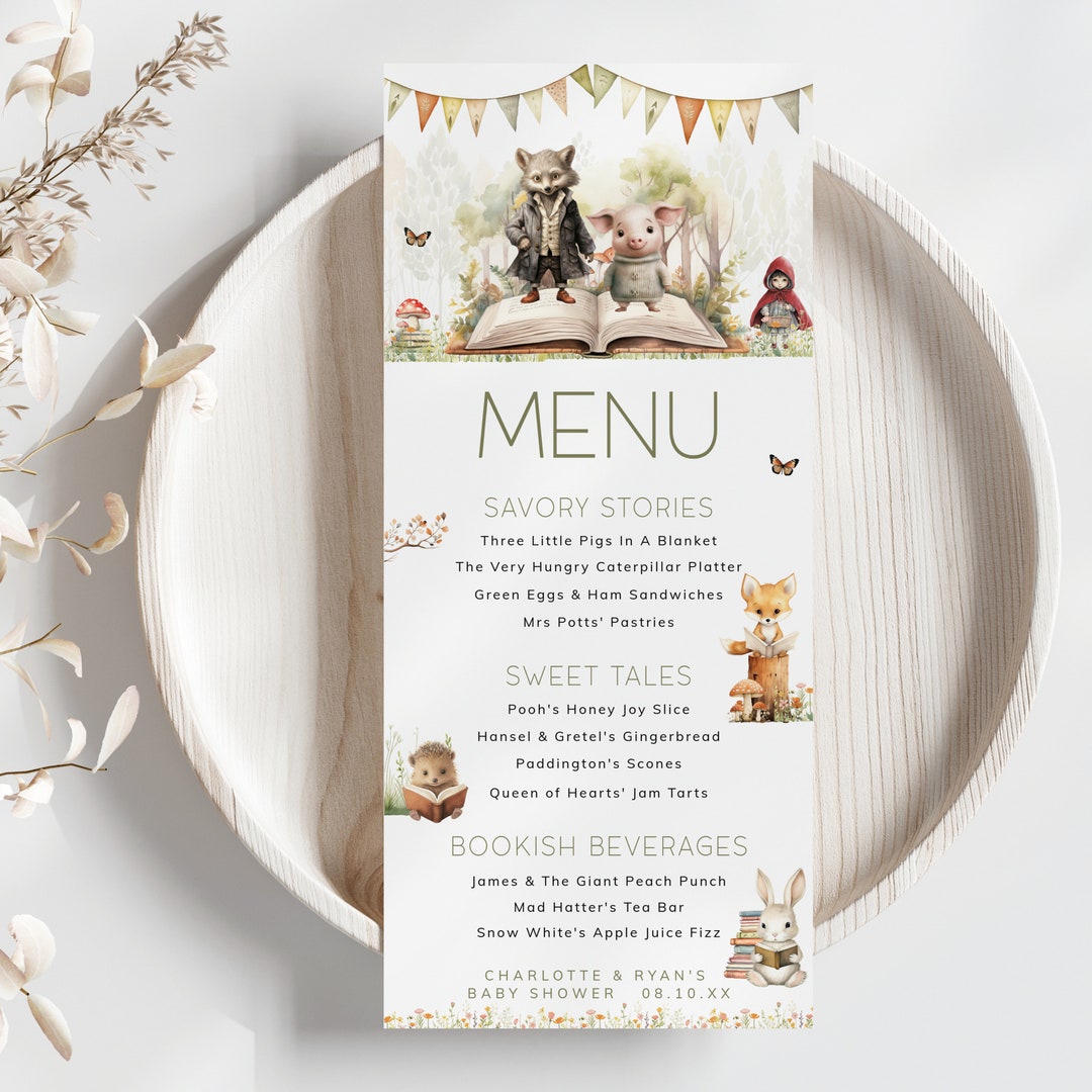 Storybook Menu Template, A New Chapter is About to Begin, Fairytale ...