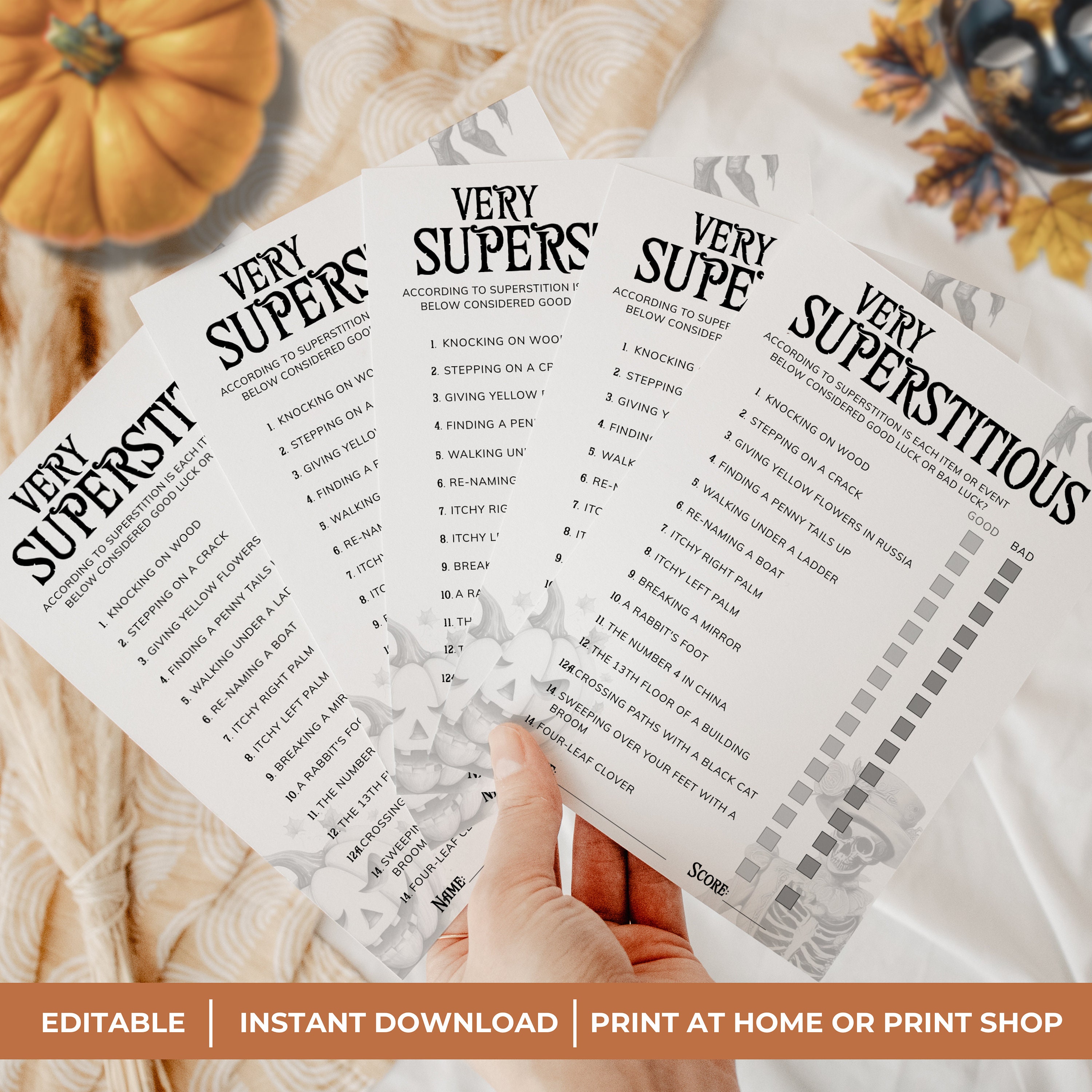 Halloween Game True or False Style Superstitions, Spooky Myths Trivia ...