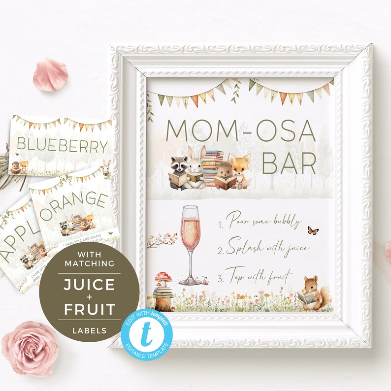 Mimosa Bar Sign and Labels, A New Chapter is About to Begin Momosa Pack ...