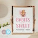 Pink Gingerbread Baby Shower Sign Bundle, A Little Lady Table Signage ...