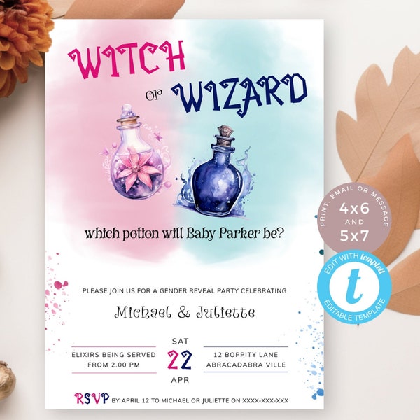 Witch Baby Gender Reveal - Etsy