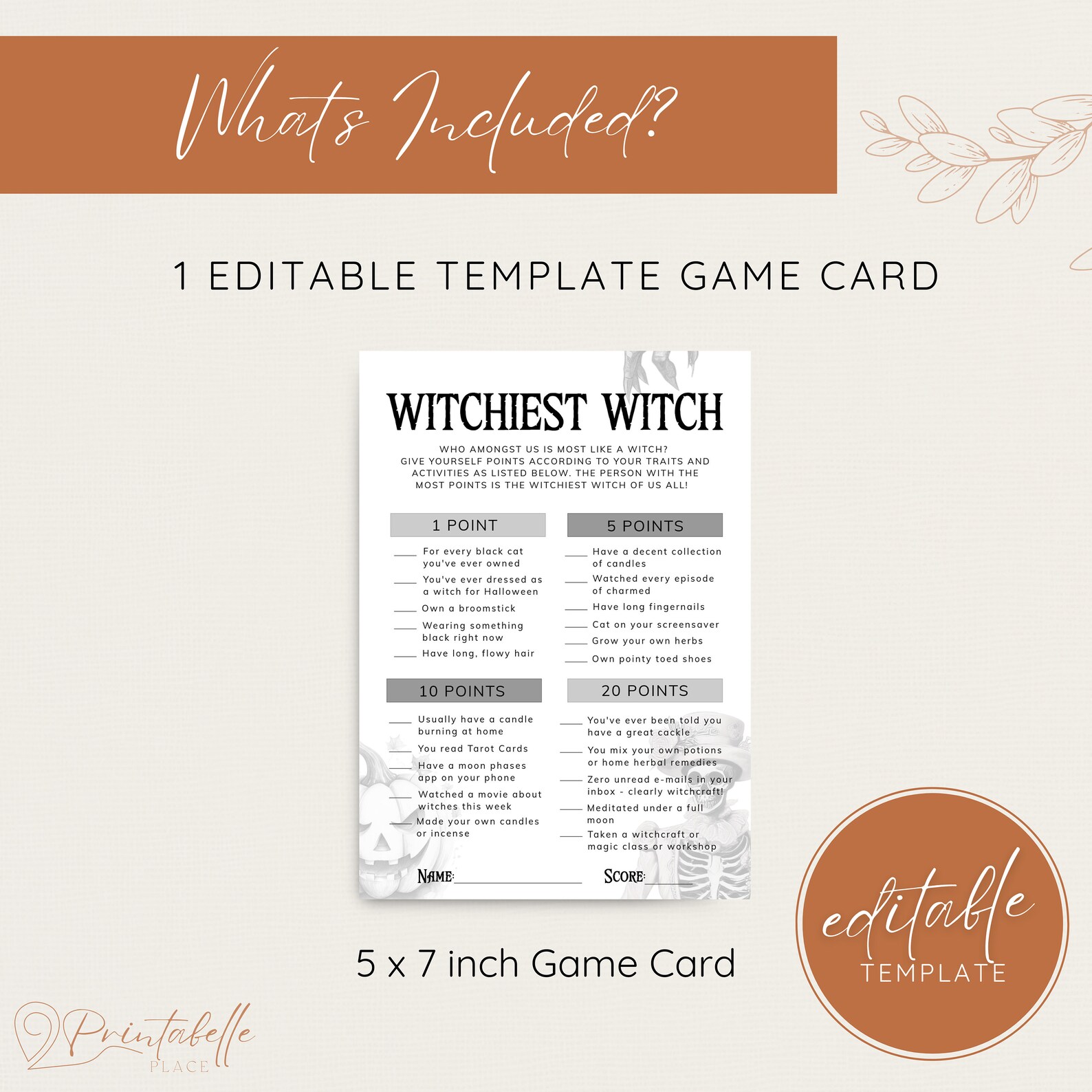 Halloween Witch Icebreaker Game, Witchiest Witch Test, Funny Points ...