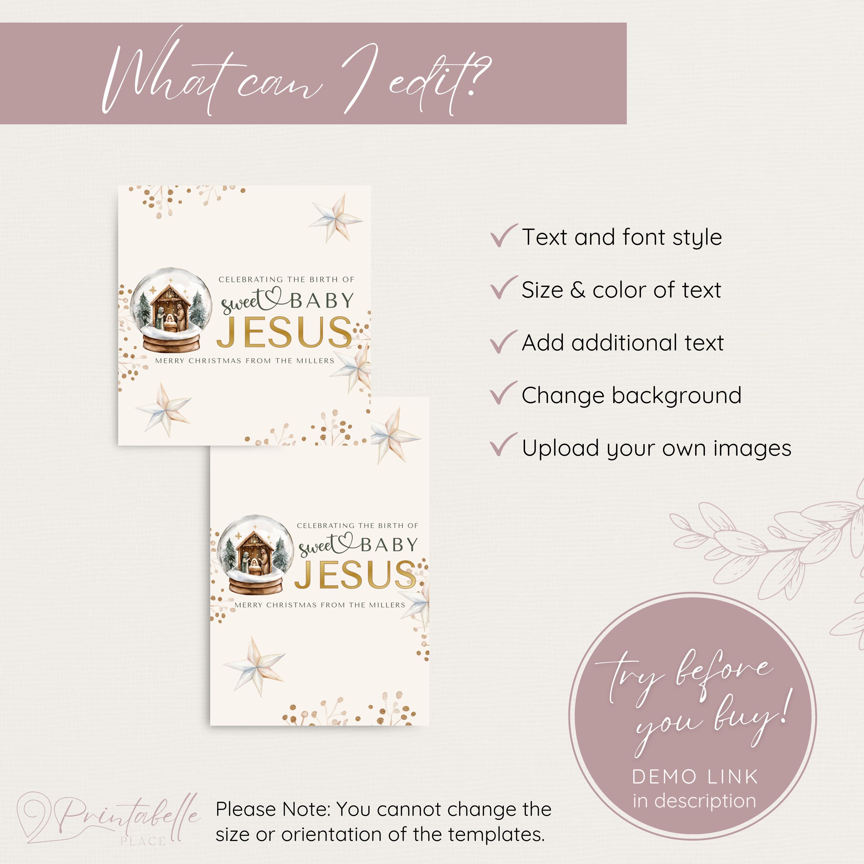 Christmas Candy Bar Wrappers Nativity, Religious Chocolate Bar Wrap ...