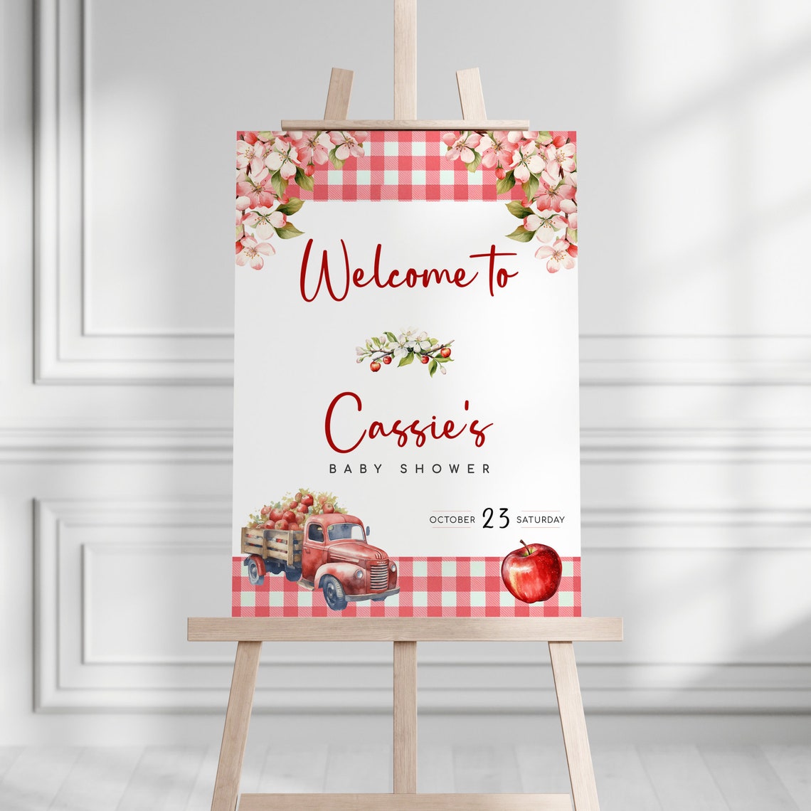 Apple of Our Eye Baby Shower Welcome Sign. Multiple Sizes - Etsy