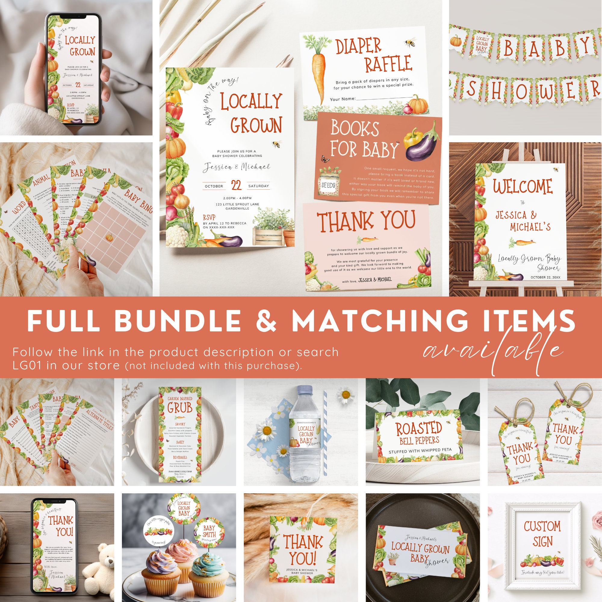 Farmers Market Menu Editable Template for Your Locally Grown Decor and ...