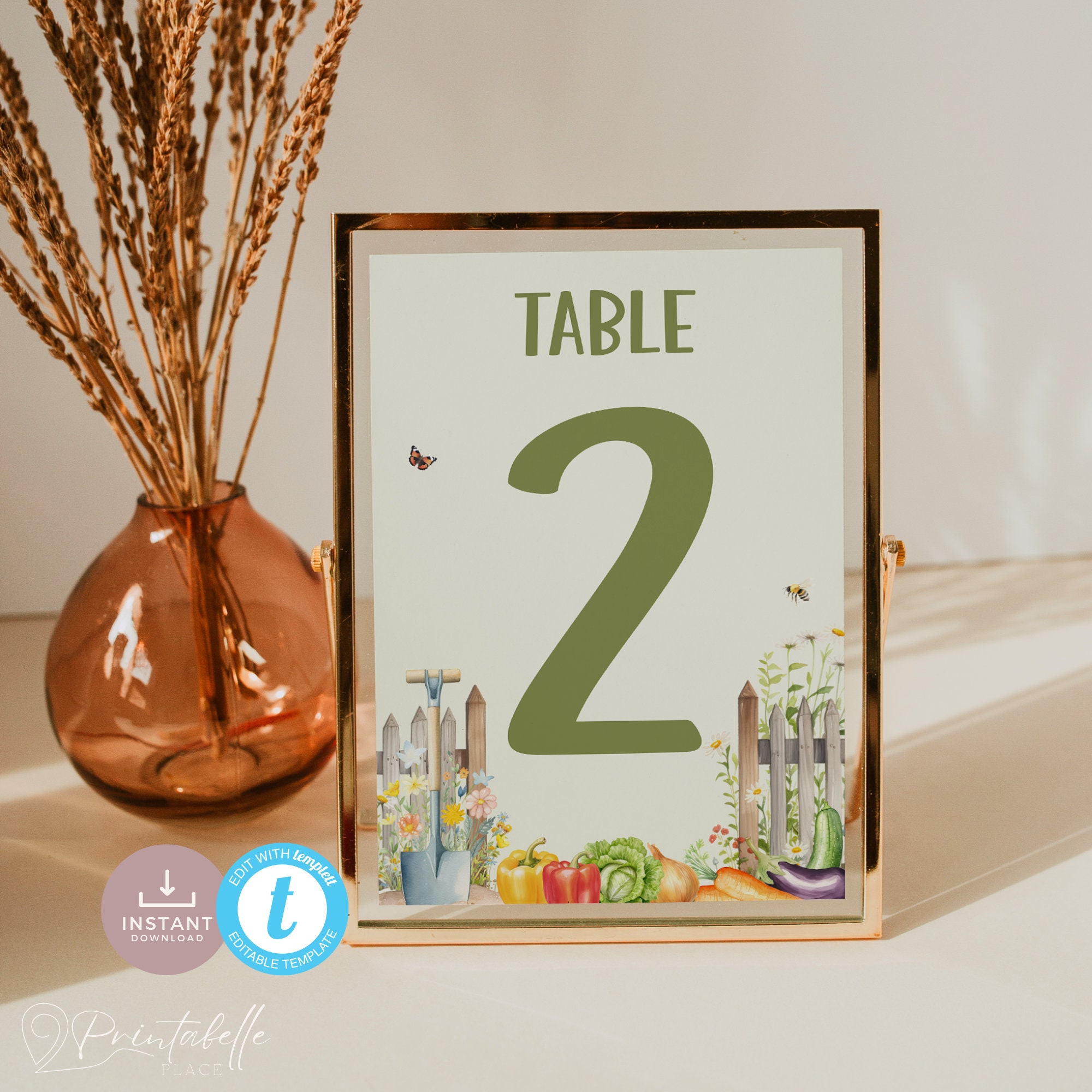 Locally Grown Table Number Templates for Your Farmers Market Theme ...
