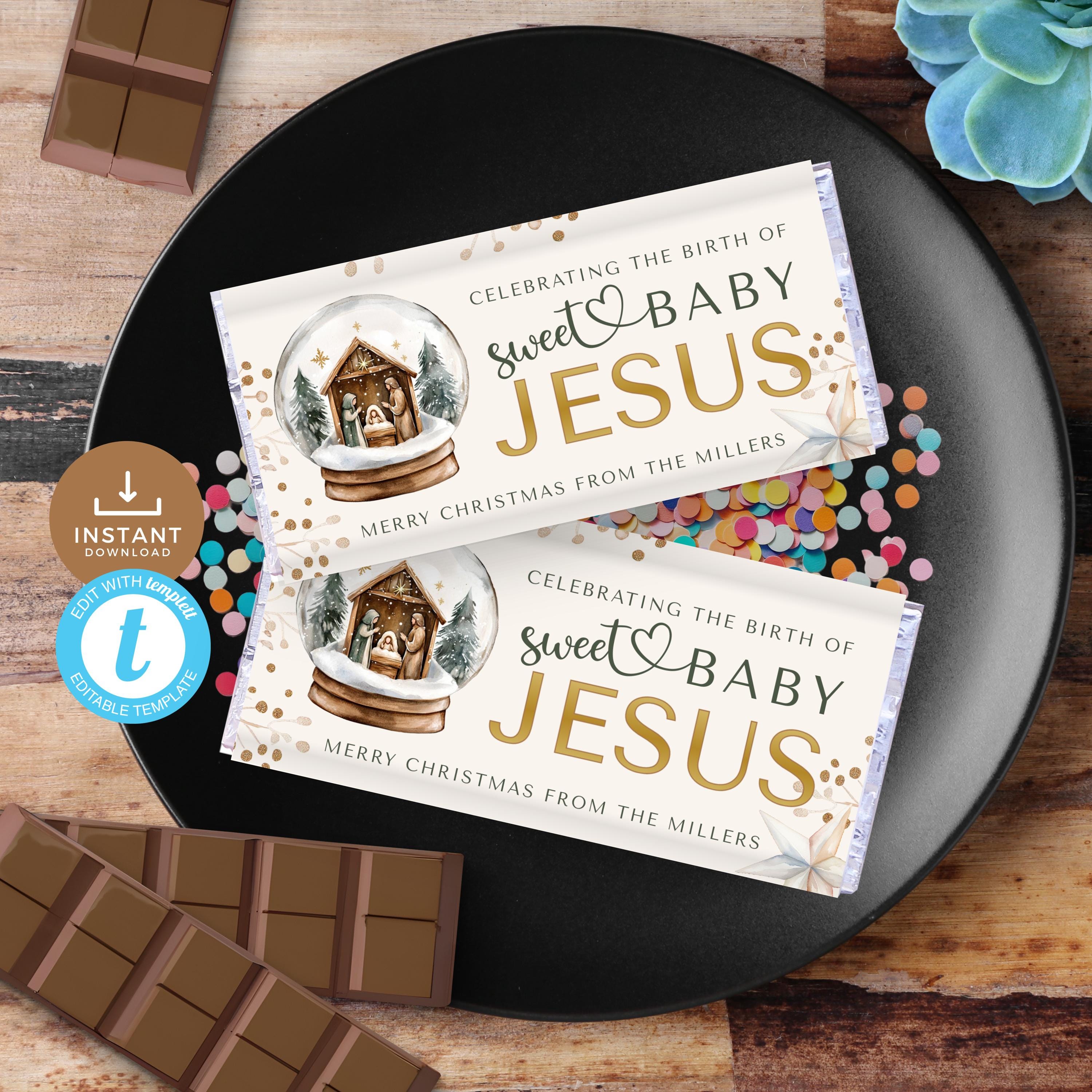 Christmas Candy Bar Wrappers Nativity, Religious Chocolate Bar Wrap ...