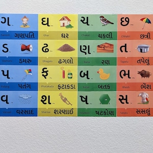 Gujarati Alphabet - Etsy