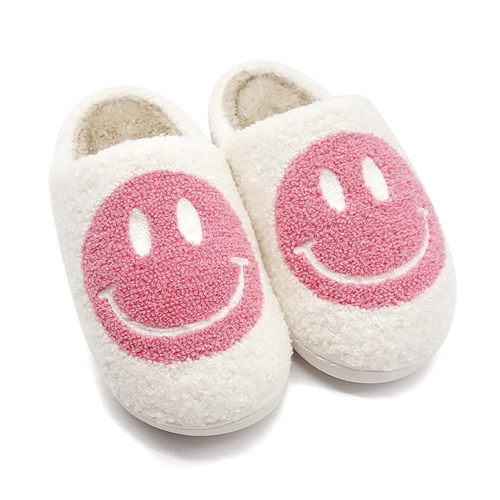 Preppy pink smiley face slippers sold by Lishe Snitch | SKU 55395603 ...
