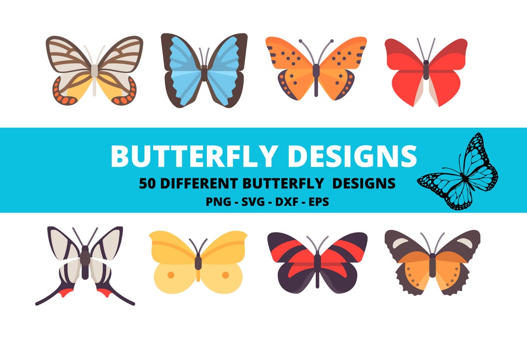Colorful Butterfly Bundle, Butterfly Svg Bundle, Butterfly Vector ...