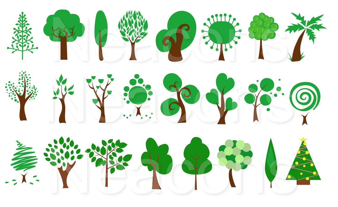 Tree Designs Vector Art High Quality Svg Png Dxf Eps - Etsy