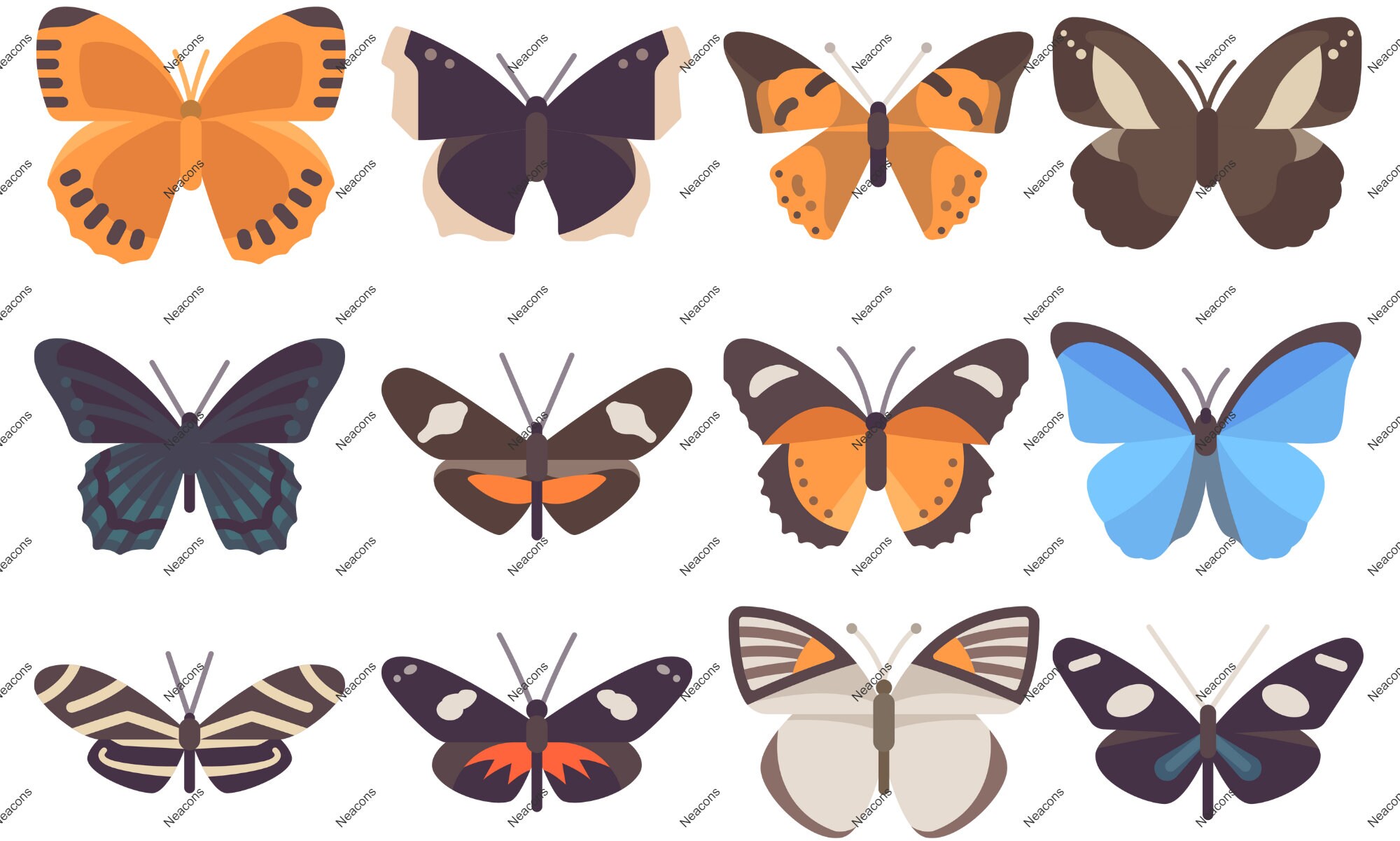 Colorful Butterfly Bundle, Butterfly Svg Bundle, Butterfly Vector ...
