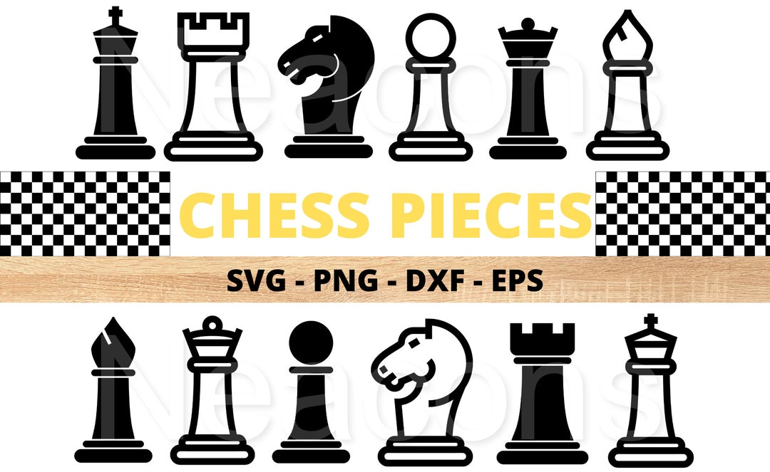 Chess Pieces Vector Design High Quality Png Svg Dxf Eps - Etsy