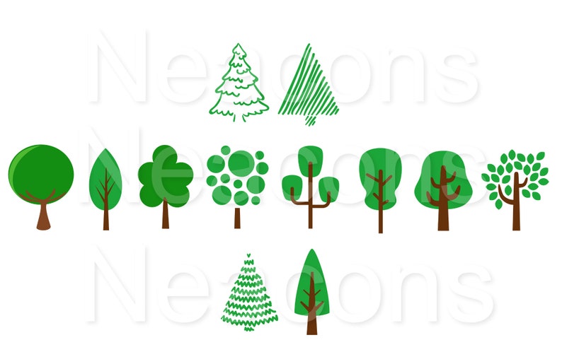 Tree Designs Vector Art High Quality Svg Png Dxf Eps - Etsy