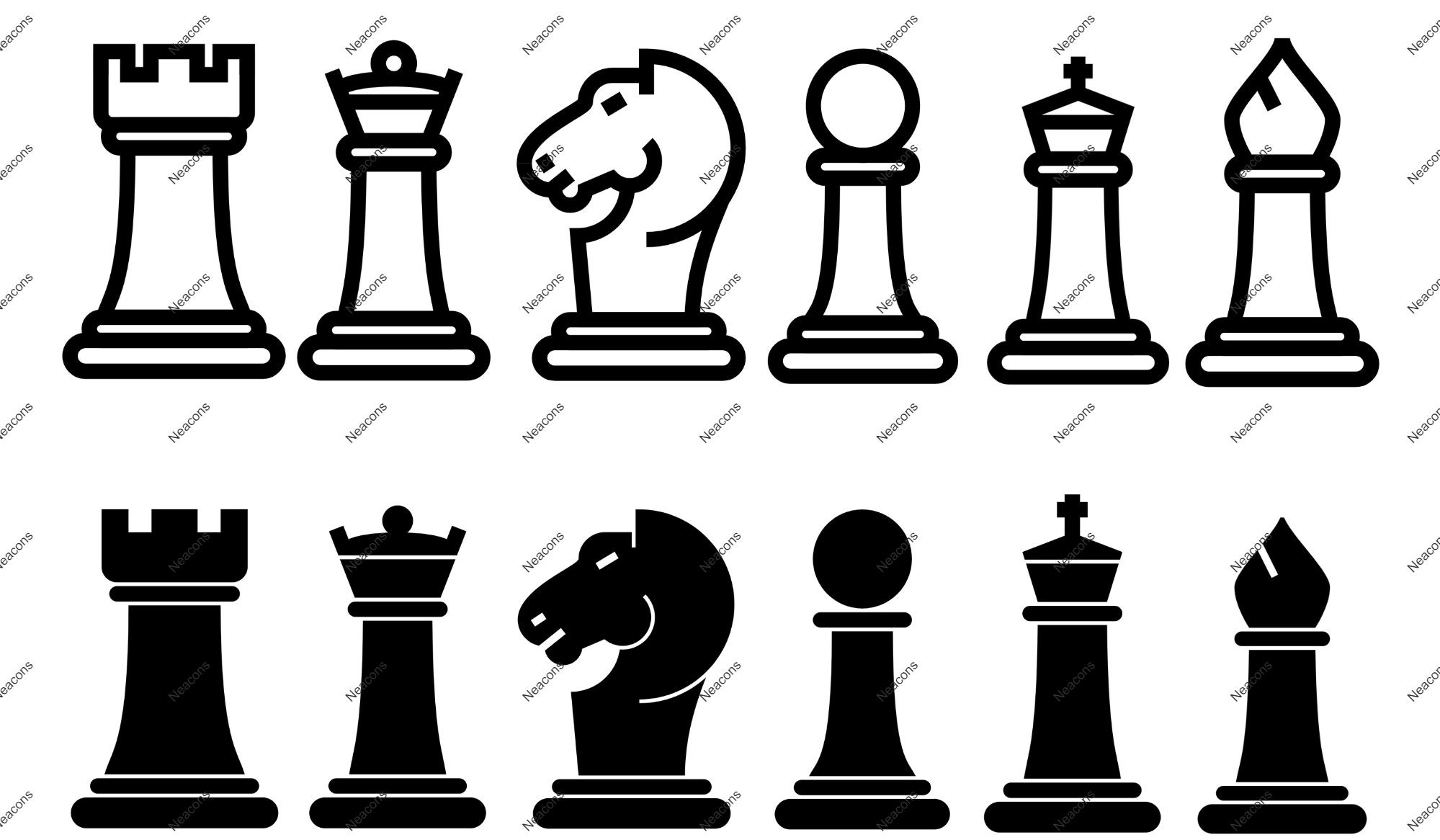 Chess Pieces Vector Design High Quality Png Svg Dxf Eps - Etsy