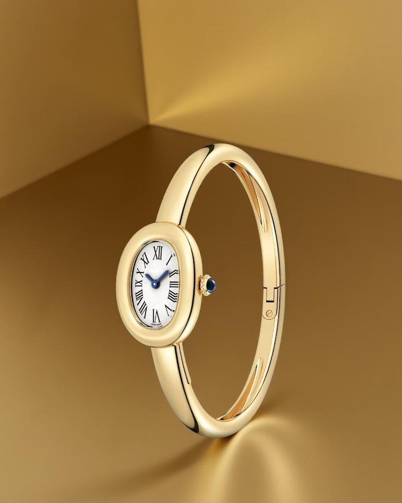 Luxury Gold Bangle Watch for Women | Roman Numerals | Vintage-inspired ...