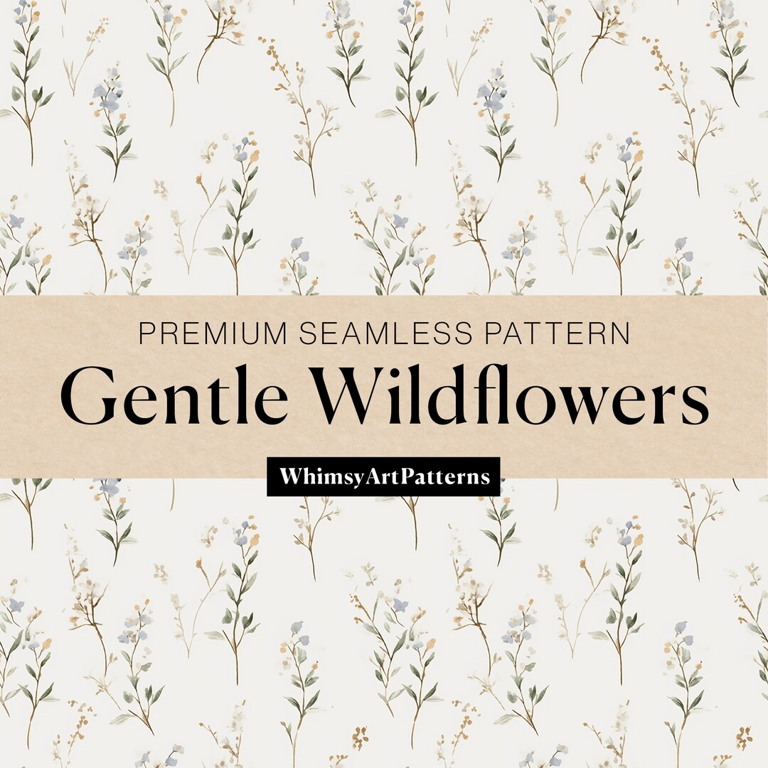 FLORAL WILDFLOWER Digital Paper Printable Instant Download - Etsy