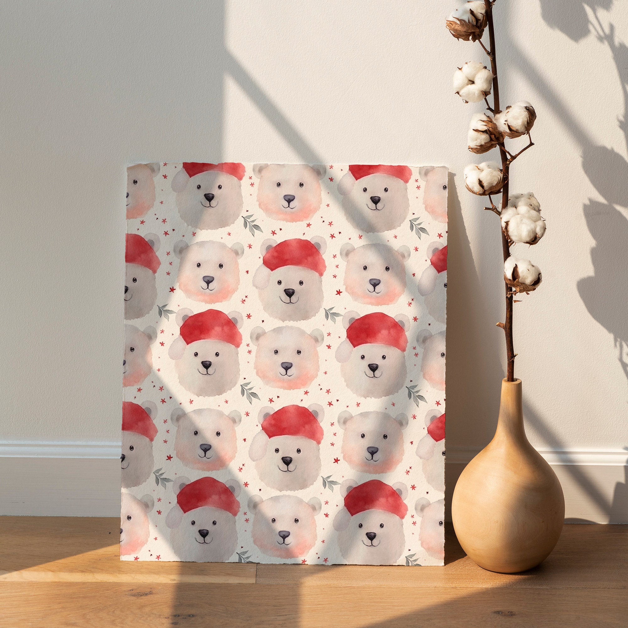 CHRISTMAS BEARS Digital Paper Printable INSTANT Download - Etsy