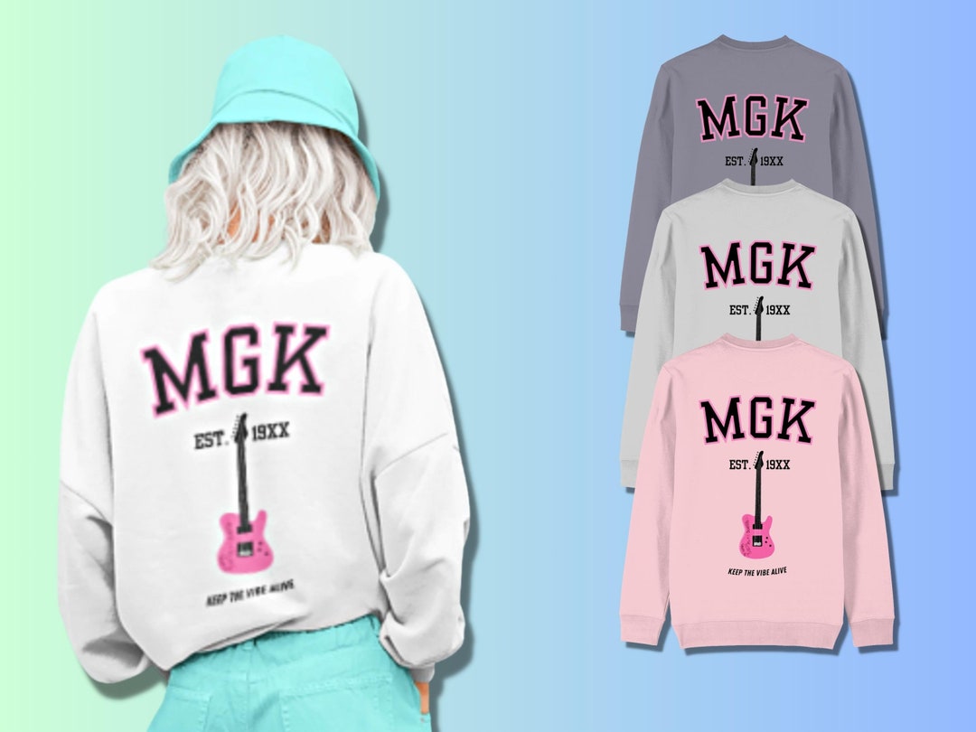 Machine Gun Kelly Inspired Guitar Sweatshirt MGK EST19XX Jumper - Etsy