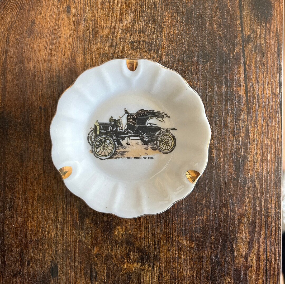 VINTAGE Ford Model N Porcelain Ashtray 4.25” Trinket Dish - Etsy